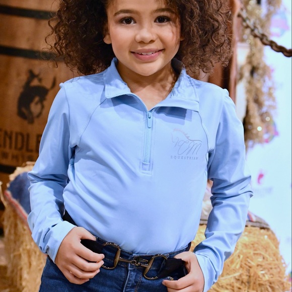 Cm Equestrian | Tops | Tan Beautiful Stretchy Equestrian Long Sleeve ...